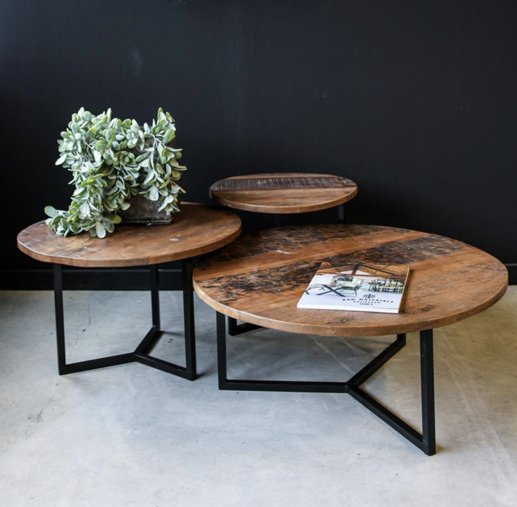 ENSEMBLE DE 3 TABLES BASSES RONDES – Ambiance M | Meubles et objets ...